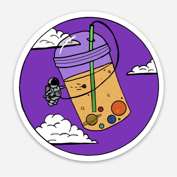Design | Space Boba Sticker | Poshmark